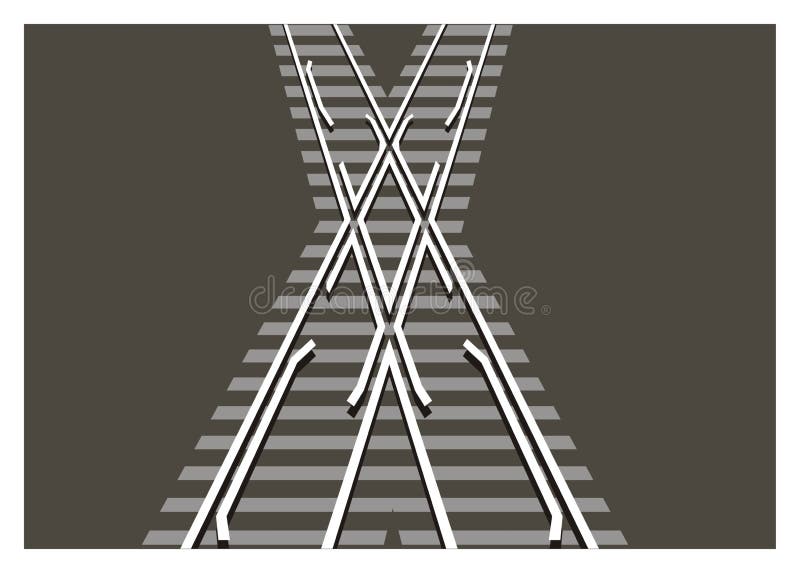 Level Junction Railroad/railroad Crossing. Simple Flat Illustration ...