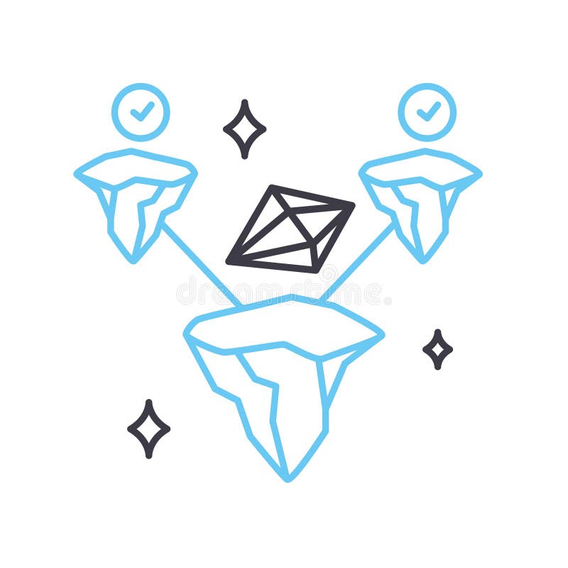 Level Map Line Icon, Outline Symbol, Vector Illustration, Concept Sign ...