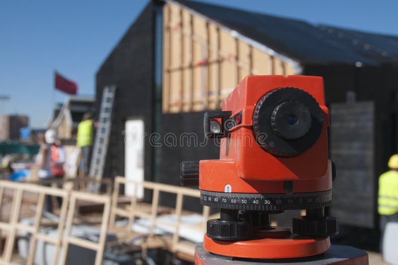 Level Measurement in Construction Stock Image - Image of geodetic ...