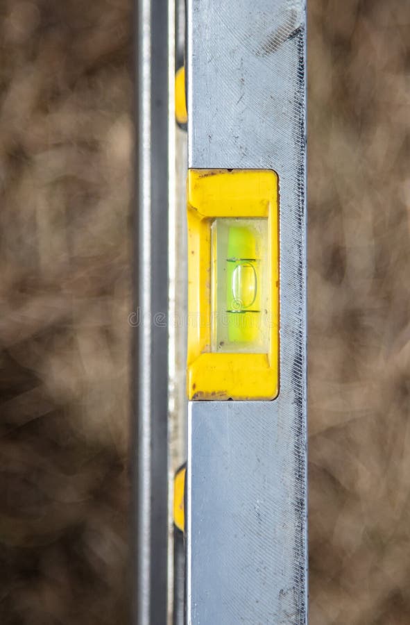 Level Measuring Device at a Construction Site Stock Image - Image of ...