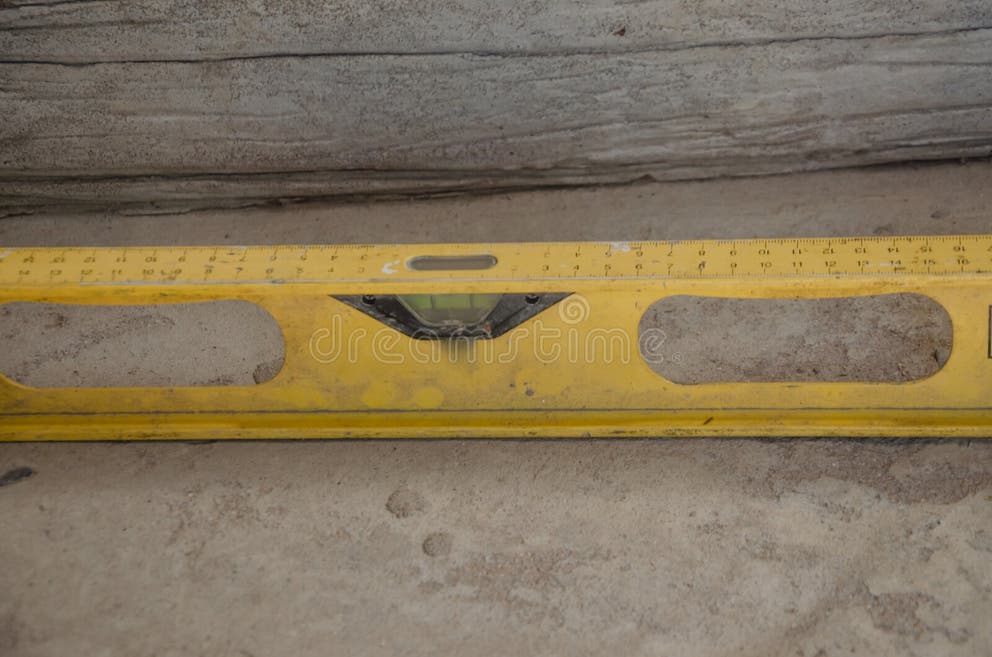 Level Meter Lying on Floor, Construction Tool for Leveling Stock Image ...