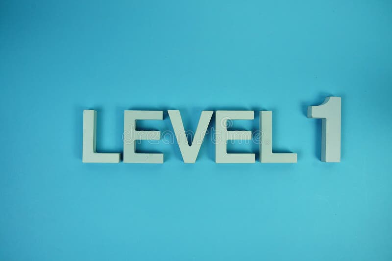 Level 1 One Alphabet Letters Blue Background Stock Photos - Free ...