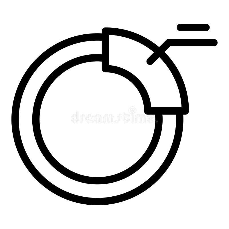 Level Pie Chart Icon Outline Vector. Data Circle Stock Vector ...