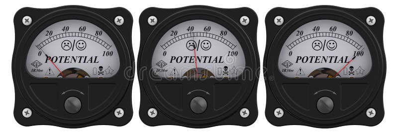 Level of POTENTIAL. the Analog Indicator Stock Illustration ...