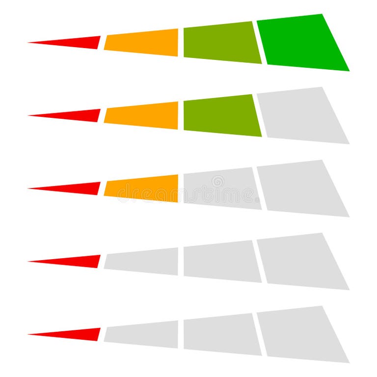 Level, Progress Bar, Indicator. Low-high Progression, Guage, Meter and ...