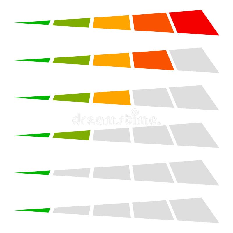 Level, Progress Bar, Indicator. Low-high Progression, Guage, Meter and ...