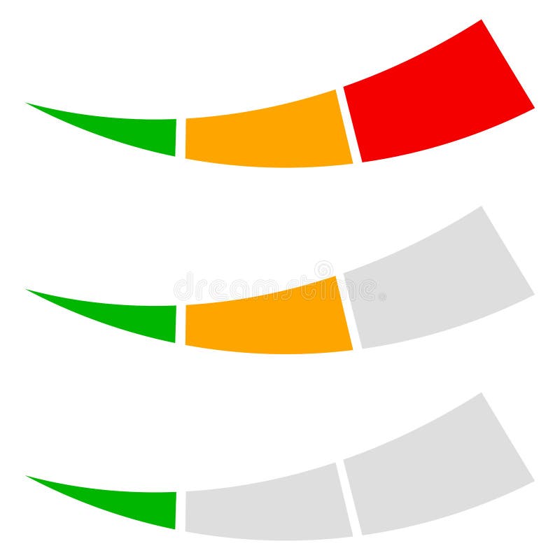 Level, Progress Bar, Indicator. Low-high Progression, Guage, Meter and ...