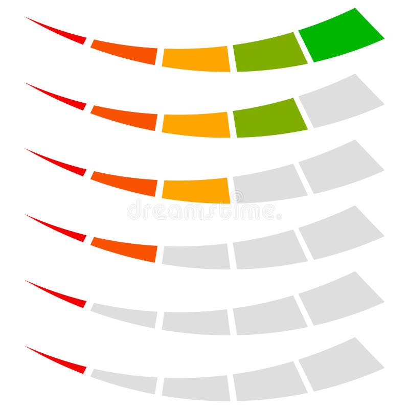 Level, Progress Bar, Indicator. Low-high Progression, Guage, Meter and ...