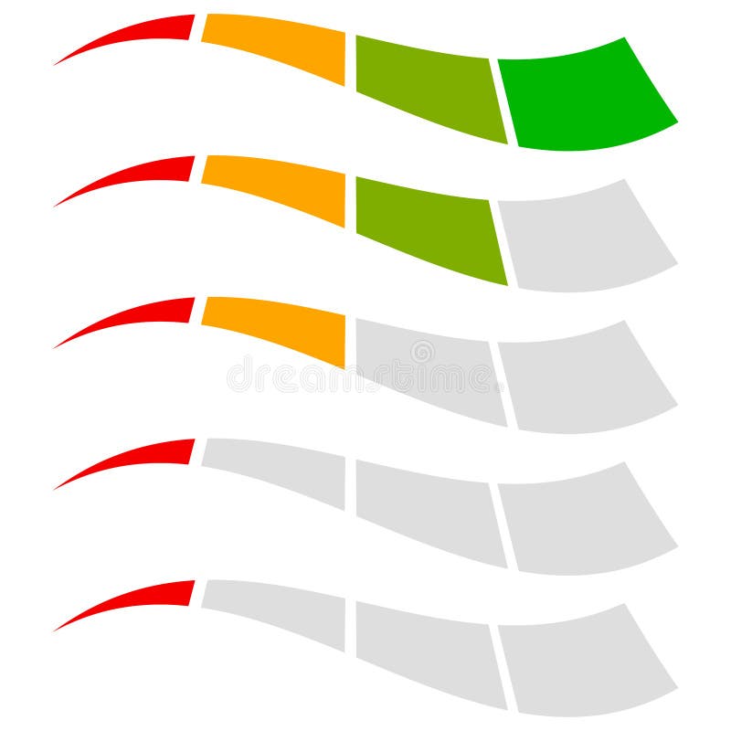 Level, Progress Bar, Indicator. Low-high Progression, Guage, Meter and ...