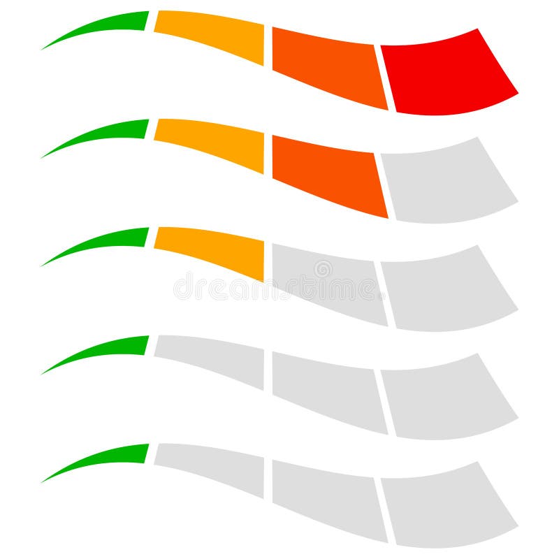 Level, Progress Bar, Indicator. Low-high Progression, Guage, Meter and ...