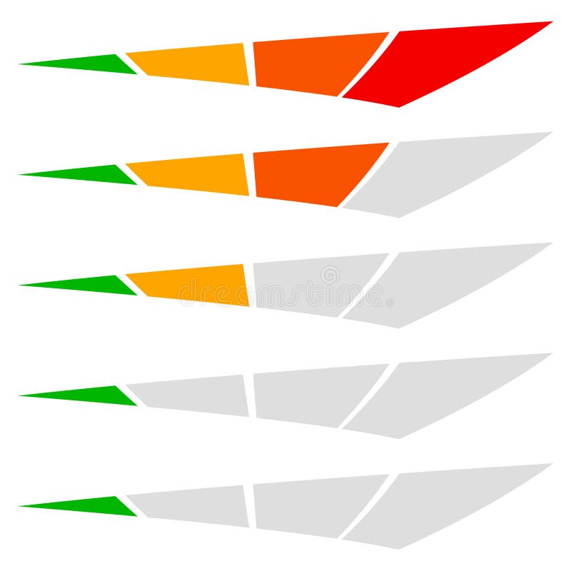 Level, Progress Bar, Indicator. Low-high Progression, Guage, Meter and ...