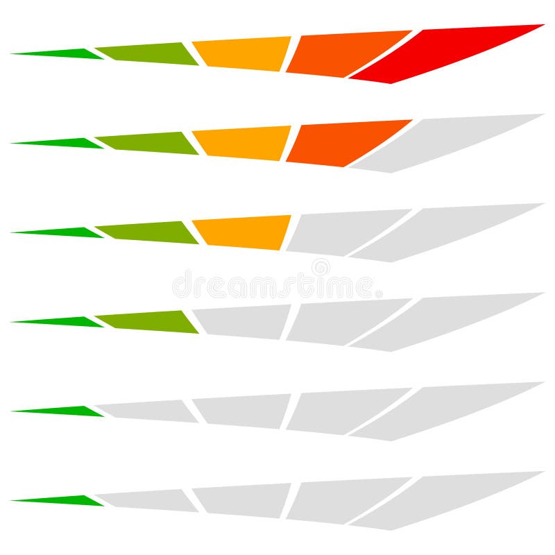 Level, Progress Bar, Indicator. Low-high Progression, Guage, Meter and ...