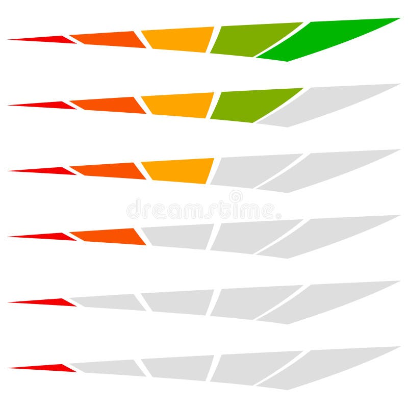 Level, Progress Bar, Indicator. Low-high Progression, Guage, Meter and ...