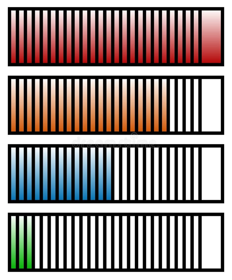 Level, Progress Indicators with Levels in Sequence from Low To H Stock ...