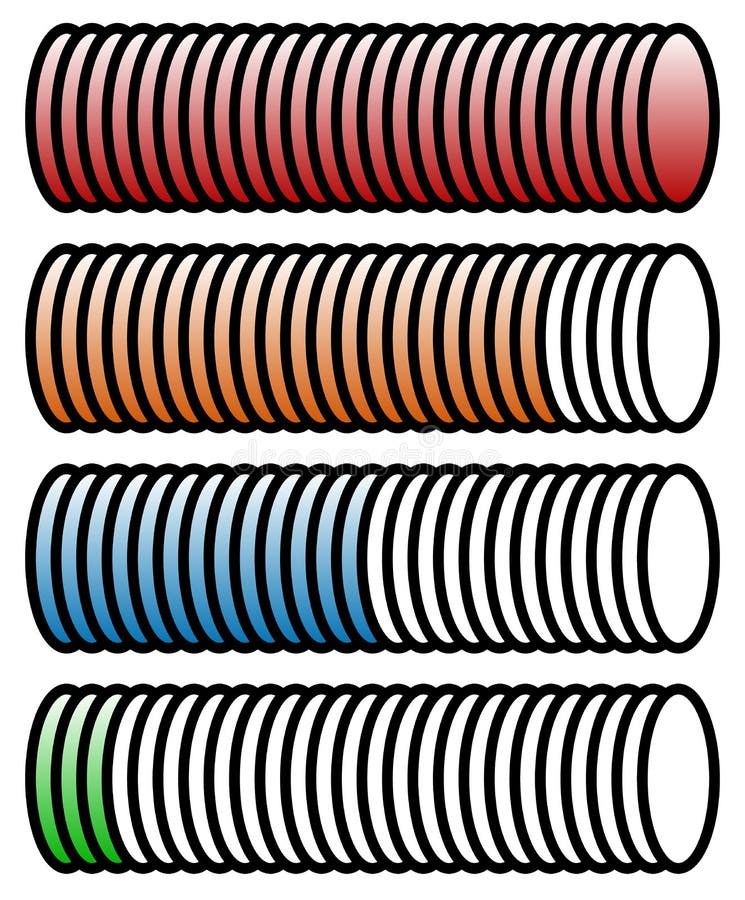 Level, Progress Indicators with Levels in Sequence from Low To H Stock ...