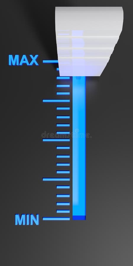 Level Selector on a Black Control Panel - 3D Rendering Stock ...