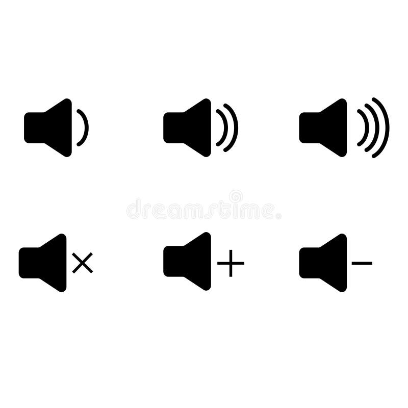 Speaker Low Volume Sign Icon Sound Symbol Stock Illustrations – 242 ...
