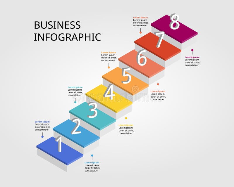 Level Template for Infographic for Presentation for 8 Element Stock ...
