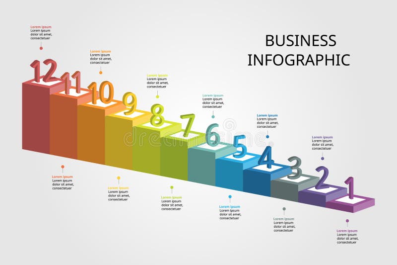 Level Template for Infographic for Presentation for 12 Element Stock ...