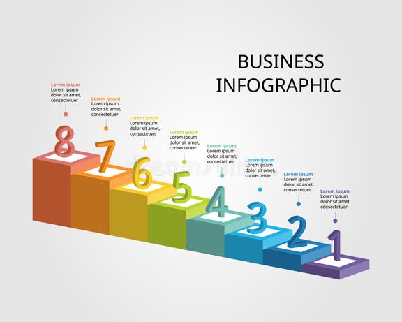 Level Template for Infographic for Presentation for 8 Element Stock ...