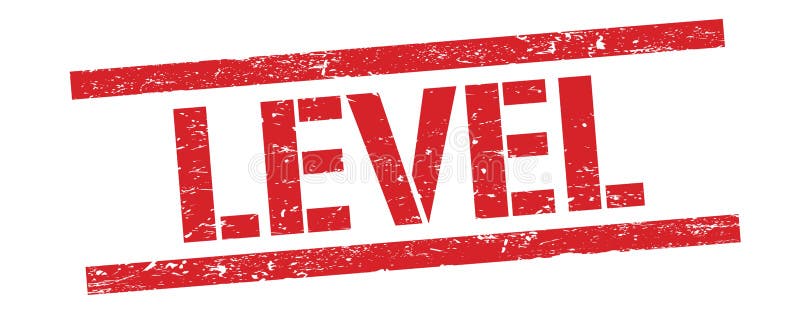 LEVEL Text on Red Vintage Lines Stamp Stock Illustration - Illustration ...