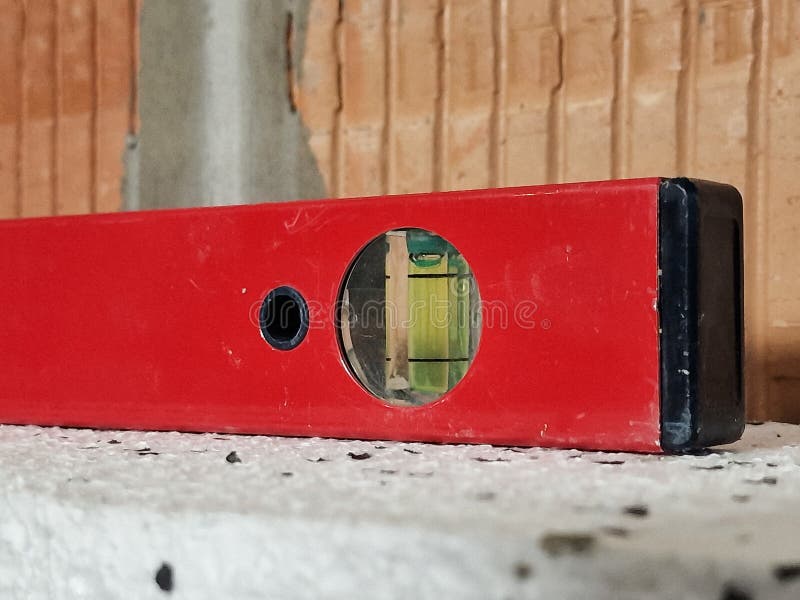 Level Tool for Construction in Progress Stock Photo - Image of ...