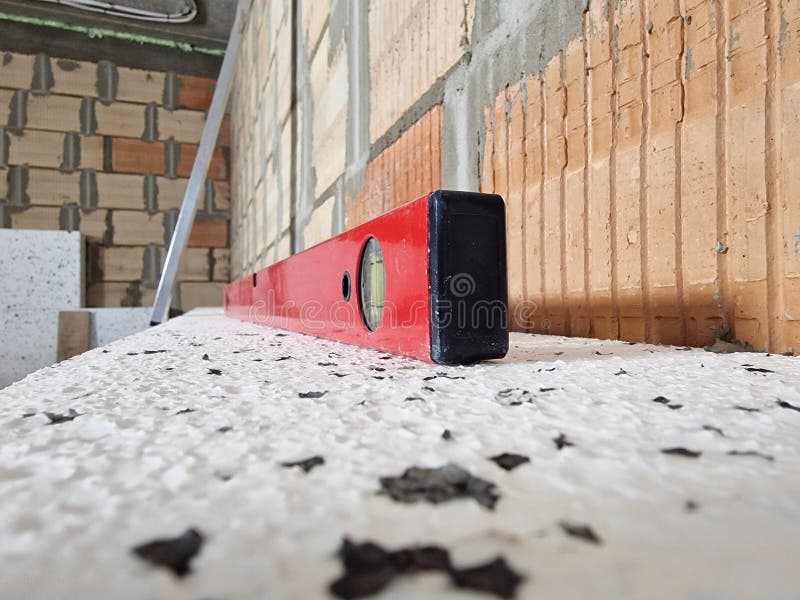 Level Tool for Construction in Progress Stock Image - Image of ...