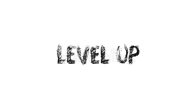 Level Up Hand Draw Lettering Calligraphy. Animation of Doodled. Motion ...