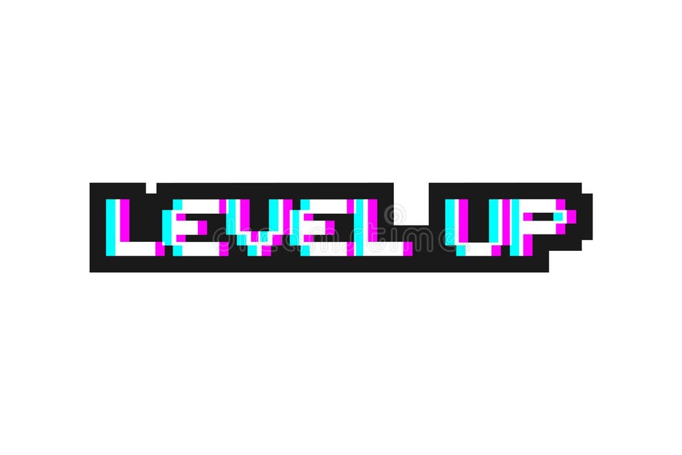 Level up message stock vector. Illustration of level - 159884827