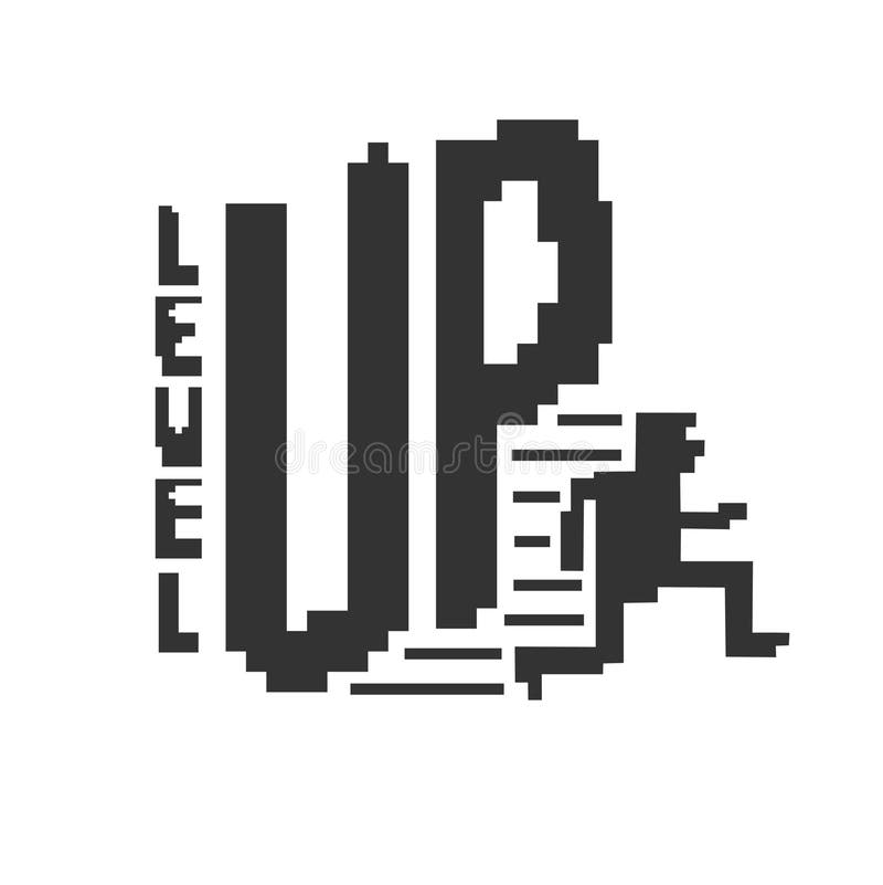 Level up symbol stock vector. Illustration of retro - 364439781