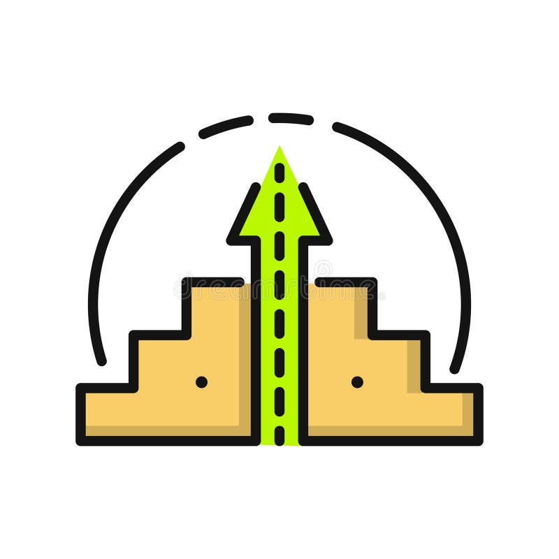 Level Upgrade Icon Color Illustration Design Stock Vector ...