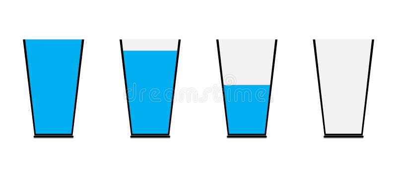 The Level of Water in a Glass of Water Indicates Wisdom Stock ...