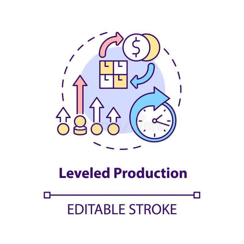 Leveled Production Concept Icon Stock Vector - Illustration of quality ...