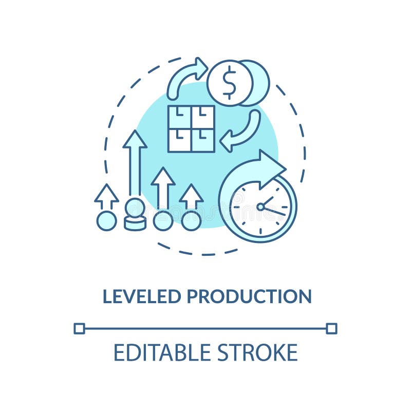 Leveled Production Turquoise Concept Icon Stock Vector - Illustration ...