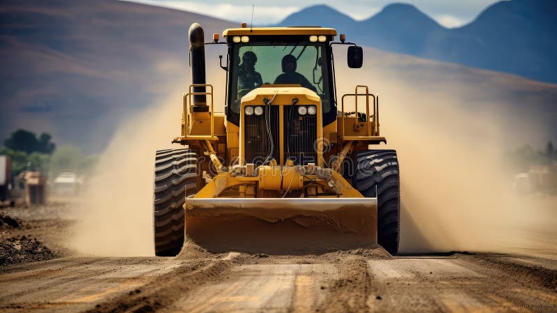 Leveling Caterpillar Construction Equipment Stock Illustration ...