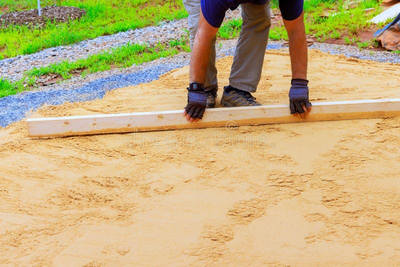 Leveling of Sand when Preparing Platform in Preparation for ...