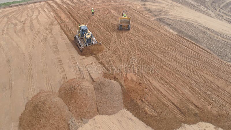 Levelling Phase during Construction Editorial Stock Image - Image of ...