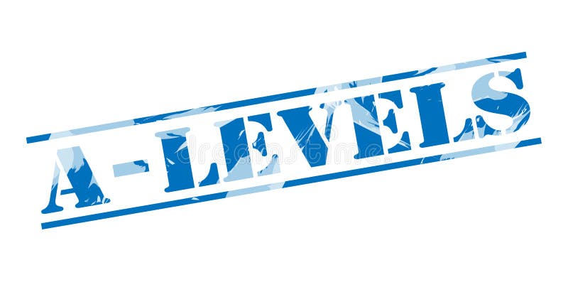 A levels blue stamp stock illustration. Illustration of banner - 97579030