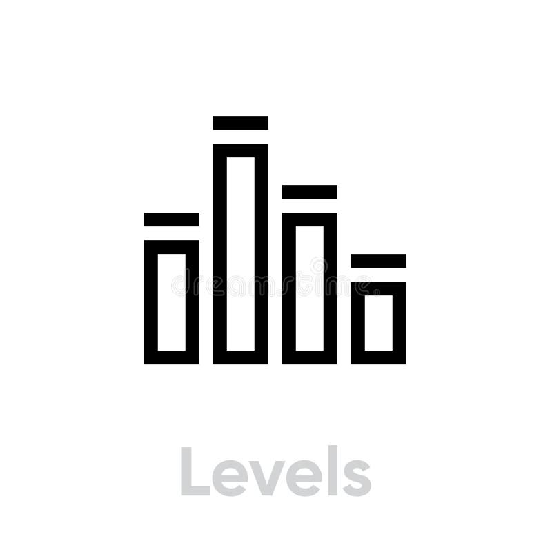 Levels Icon. Editable Vector Stroke Stock Vector - Illustration of logo ...