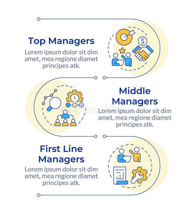 Levels of Management Infographic Vertical Sequence Stock Vector ...