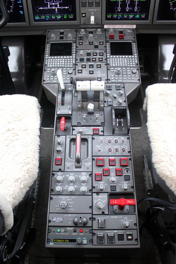 Cockpit And Board Of An Airplane Stock Image - Image of airline ...