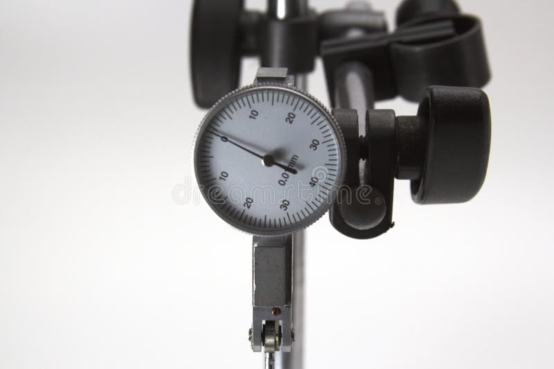 Lever Indicator for Metalworking Machines on a White Background Close ...