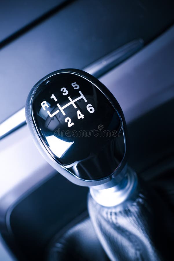 Lever of Manual Transmission in Auto, Vehicle. Stock Photo - Image of ...