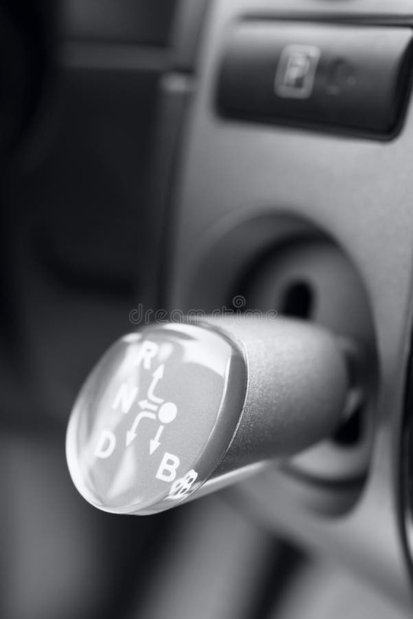 Lever of Switching Gear-box in Car Stock Image - Image of engine ...