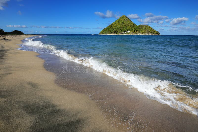 Levera Beach on Grenada Island with a View of Sugar Loaf Island ...