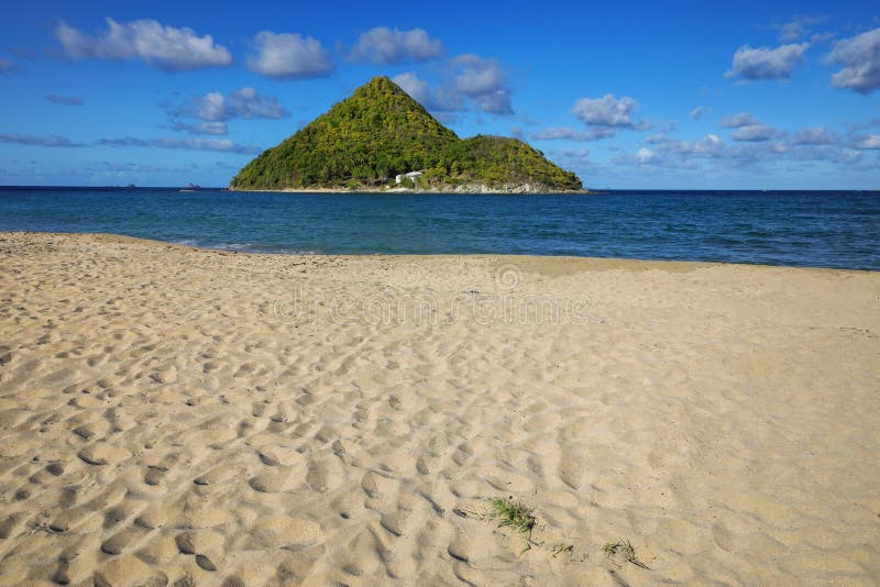 Levera Beach on Grenada Island with a View of Sugar Loaf Island ...