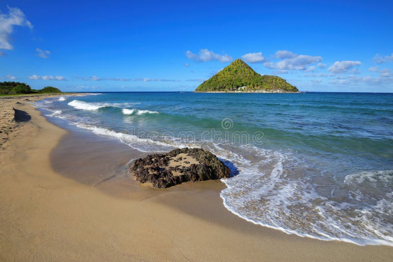Levera Beach on Grenada Island with a View of Sugar Loaf Island ...