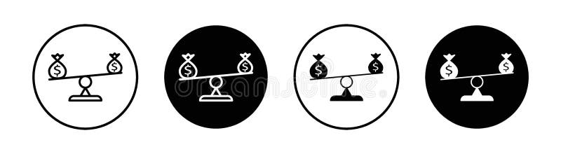 Leverage Flat Line Icon Set. Leverage Thin Line Illustration Vector ...