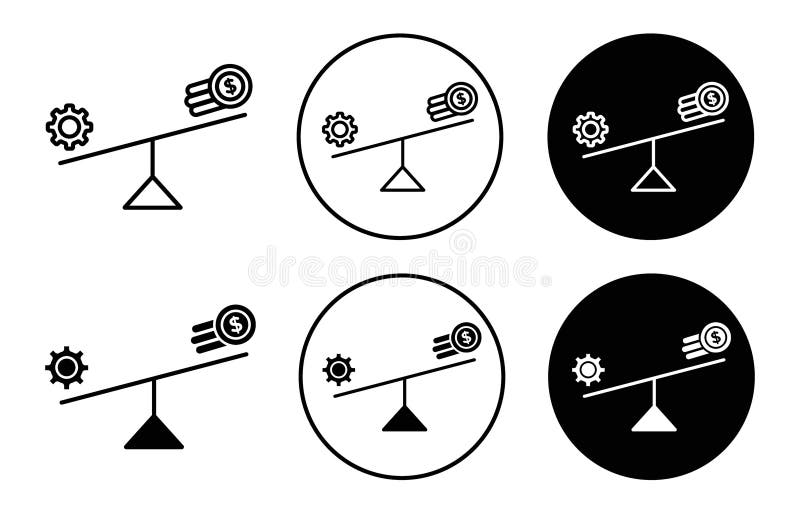 Leverage Icon Outline Flat Icon Stock Vector - Illustration of leverage ...