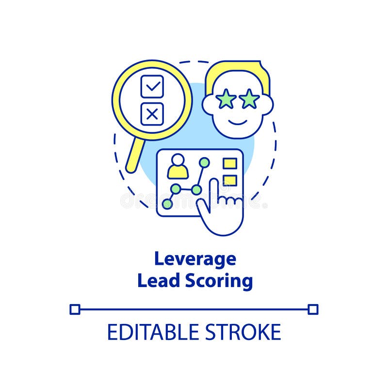 Leverage Lead Scoring Concept Icon Stock Vector - Illustration of ...